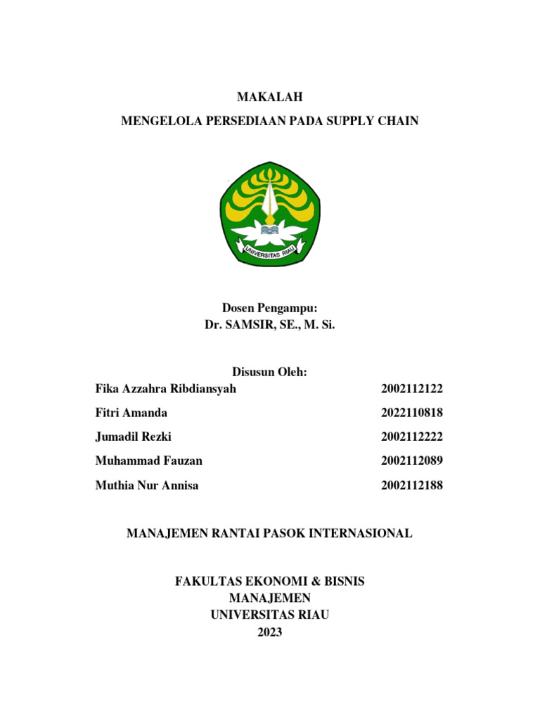 Pentingnya Pengelolaan Persediaan | PDF