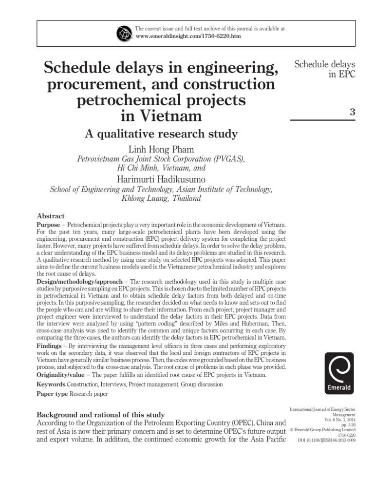 Delays in Vietnam's Petrochemical EPC Projects | PDF | Specification ...