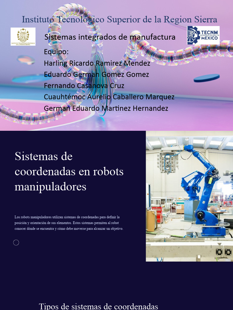Sistemas de Coordenadas en Robots Manipuladores | PDF | Robot | Robótica