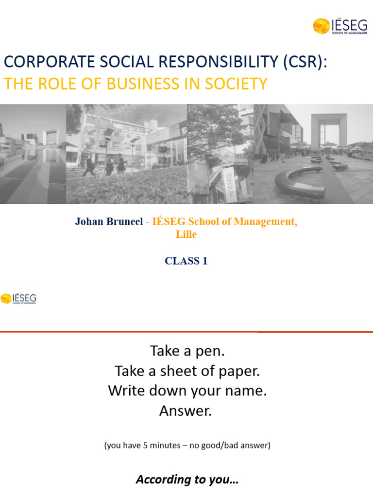 CSR Class 1 - JohBru Final | PDF | Corporate Social Responsibility ...