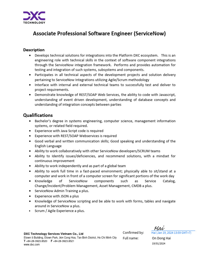 ServiceNow - Associate Professional Software Engineer | PDF | Web ...