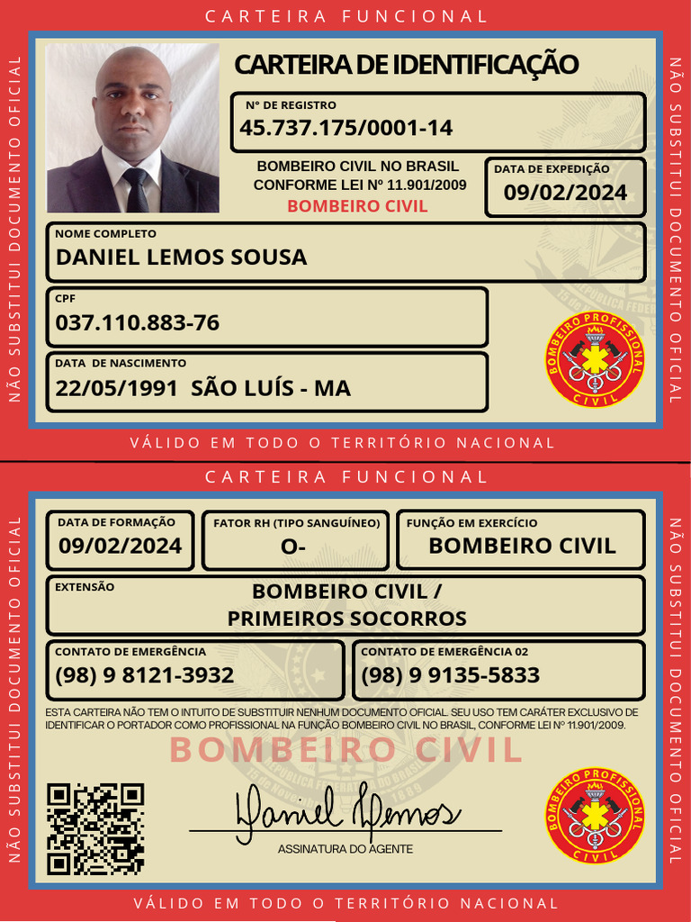 Carteira Digital Bombeiro Civil - 240523 - 232654 | PDF