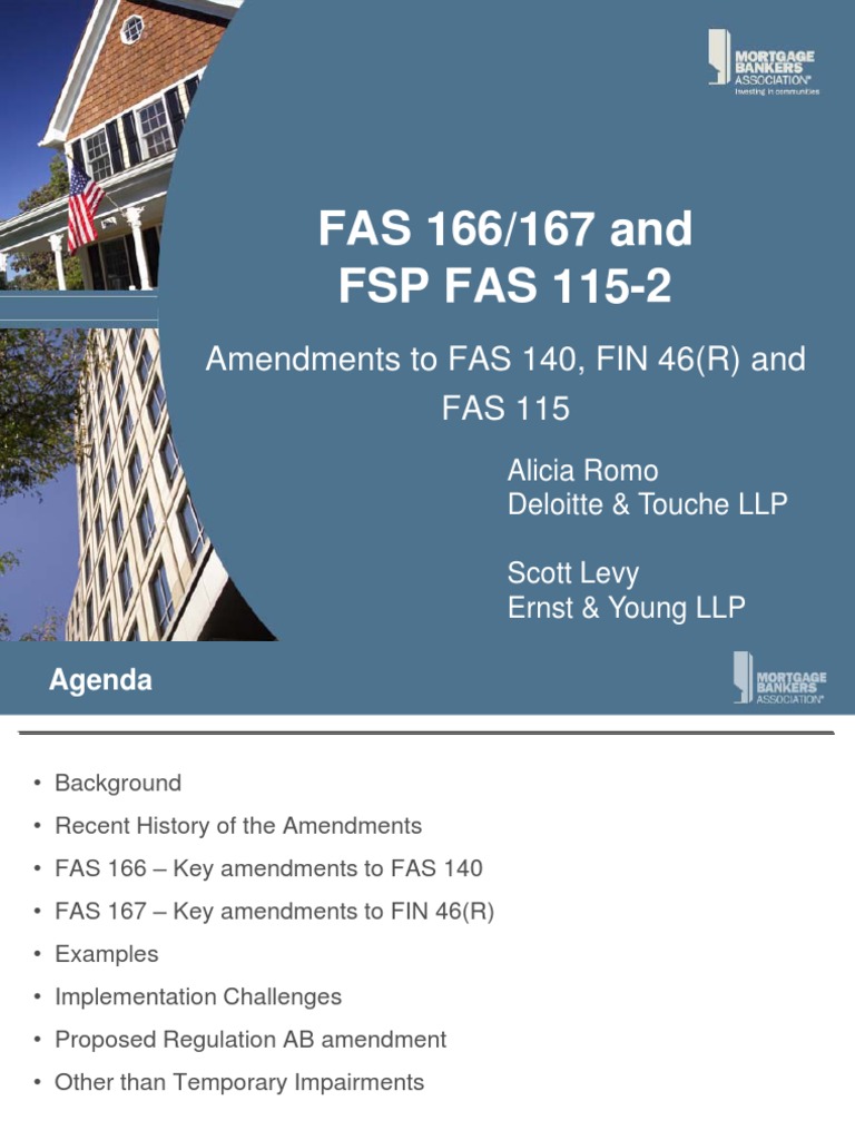FAS 166/167 and FSP FAS 115-2 | PDF | Commercial Mortgage Backed ...