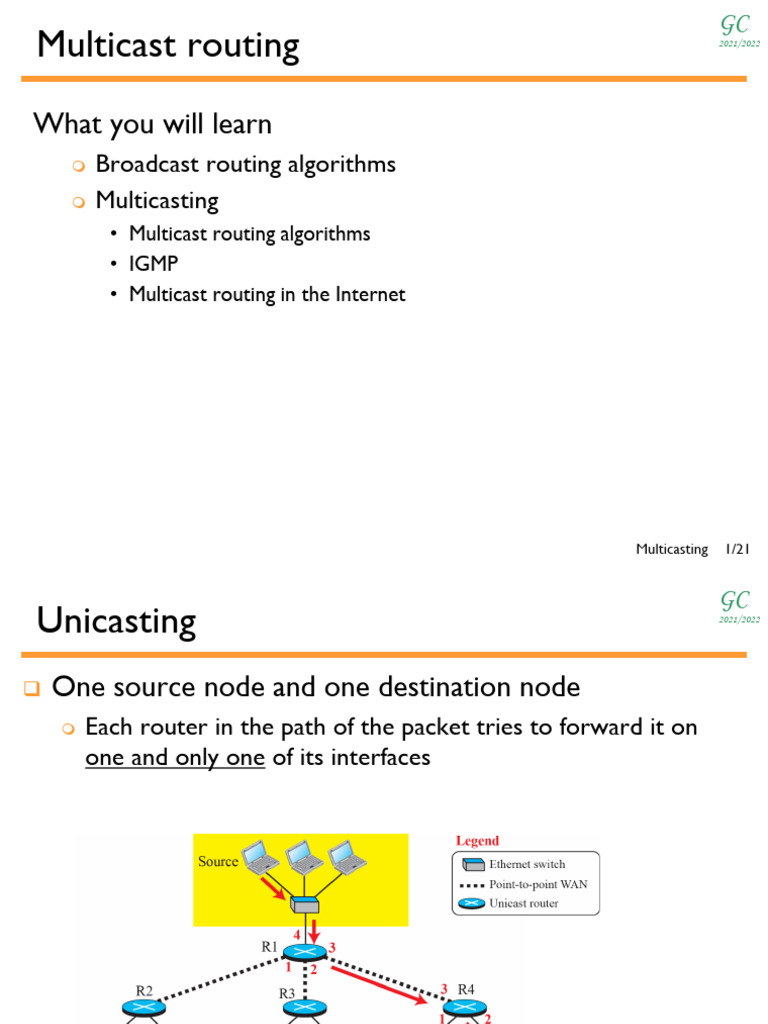 Multicasting 2021-22 | Download Free PDF | Multicast | Computer Networking