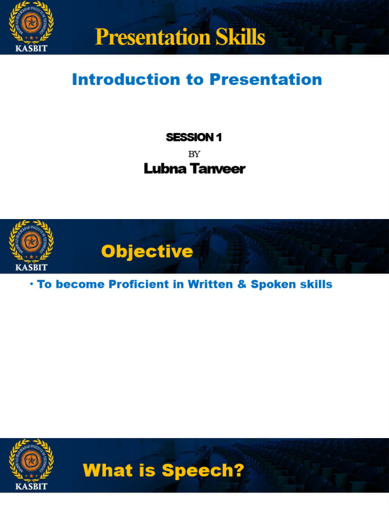 41482lec 1 Intro To Presentation PS K | PDF | Communication | Thought