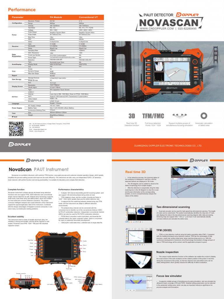 Doppler PAUT Flaw Detector - Novascan | PDF | Electronic Engineering ...