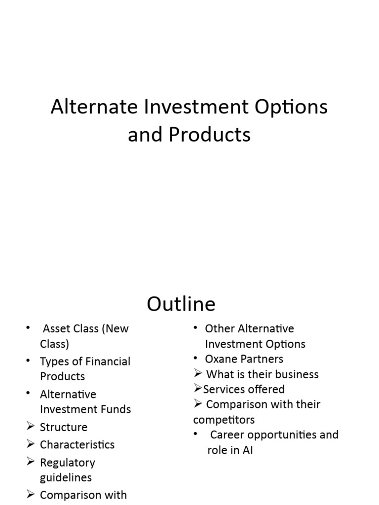 Comprehensive Guide to Alternative Investments | PDF | Real Estate ...