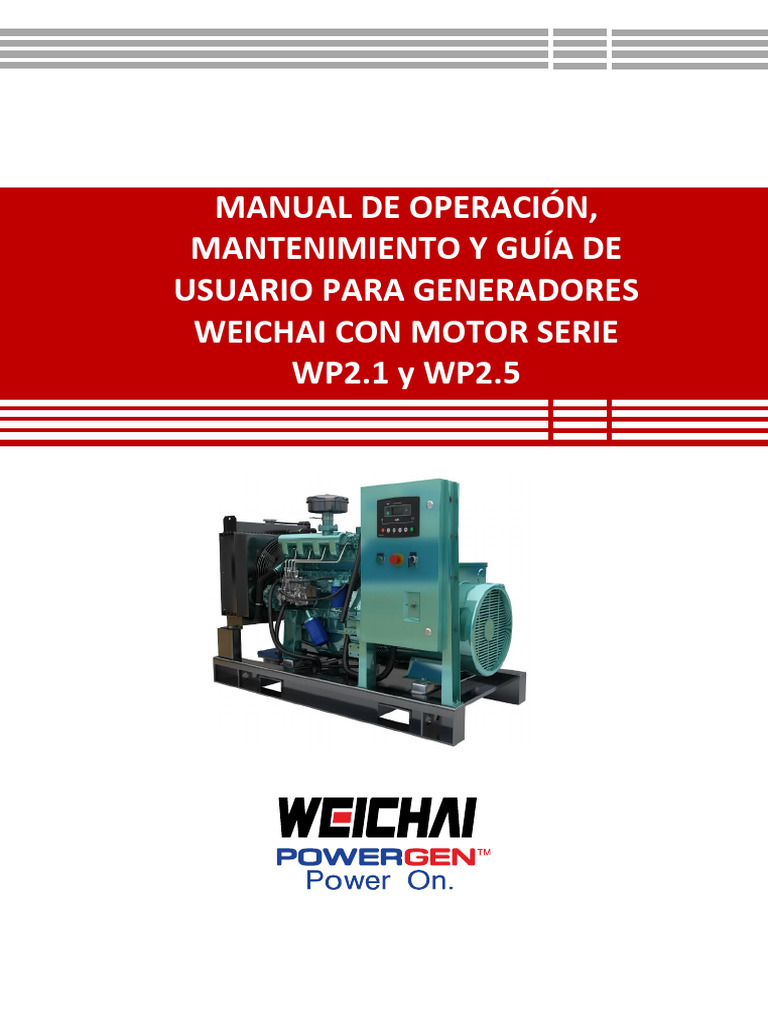 Manual de Operación y Mantenimiento Generadores Terrestres WP2.1 y WP2 ...