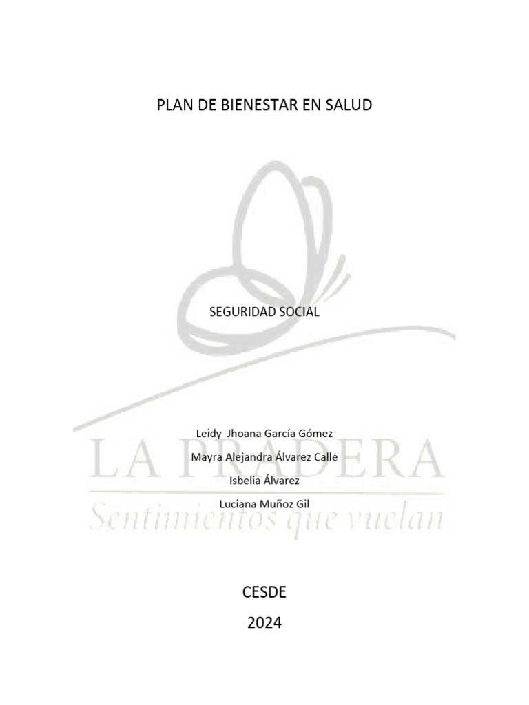 Plan de Bienestar en Salud Formato Principal... | PDF | Business | Dieta