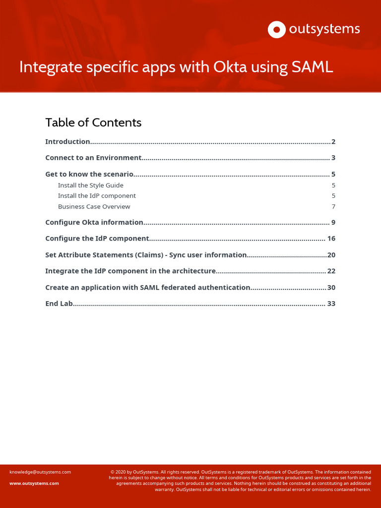 Integrate Specific Applications With Okta Using SAML Exercise | PDF ...