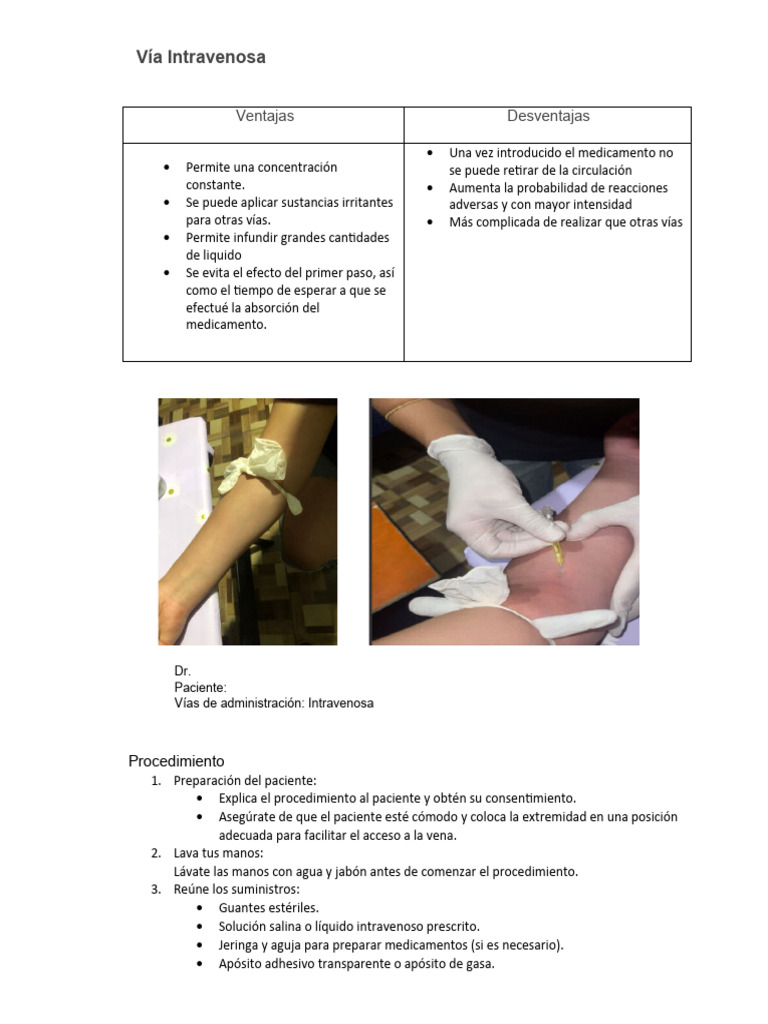 Ventajas y Procedimientos de Vías Intravenosas y Oftálmicas | PDF ...