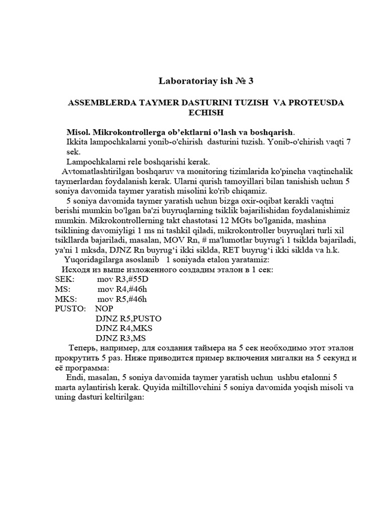 Laboratoriay Ish-3 | PDF | Classes Of Computers | Computer Architecture