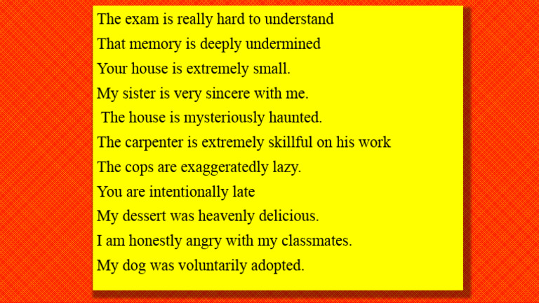 Descriptive Sentences and Examples | PDF