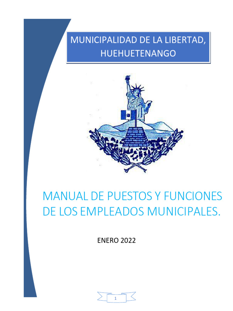Manual de Funciones Municipalidad | Descargar gratis PDF | Gobierno local | Alcalde