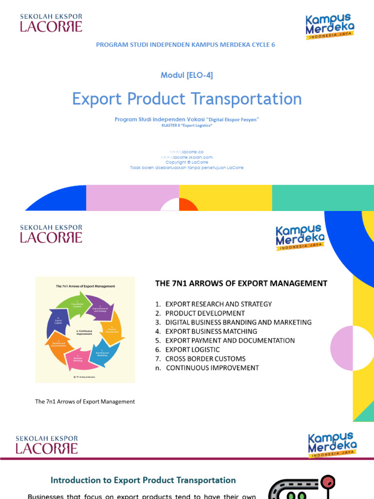 Export Product Transportation Guide | PDF | Cargo | Business