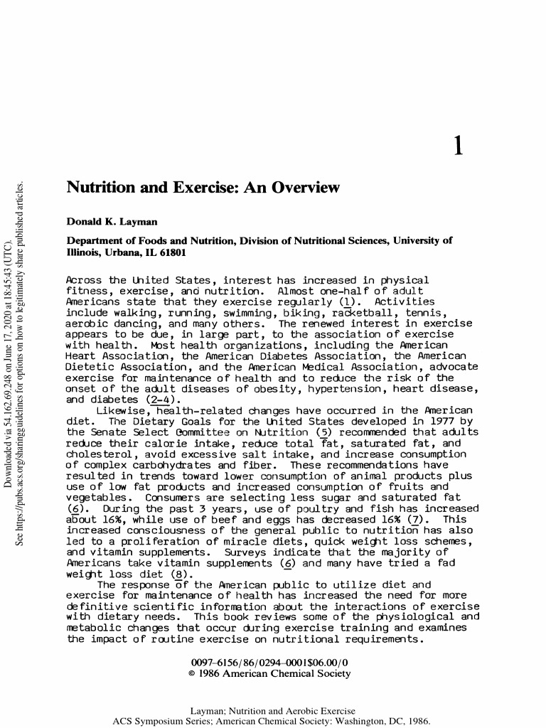 Don K Layman - Nutrition - and - Exercise - An - Overview | PDF ...