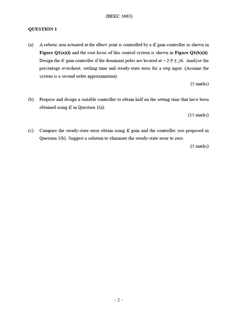 Answer MT BEKC3663 20222023 | PDF | Control Theory | Computer Engineering