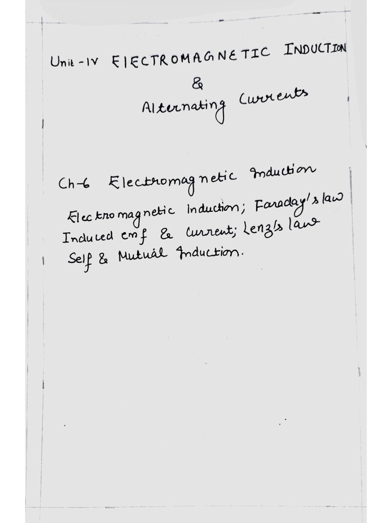 Electromagnetic Induction | PDF