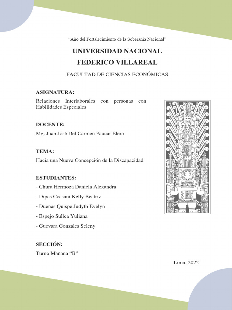 Hacia Una Nueva Concepción de La Discapacidad WORD | Descargar gratis ...