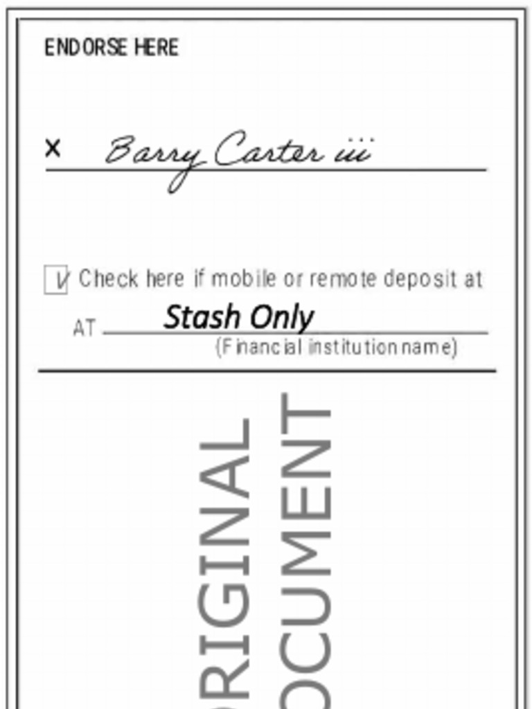 Back of Cheque With Original Watermark | PDF | Cheque | Banking