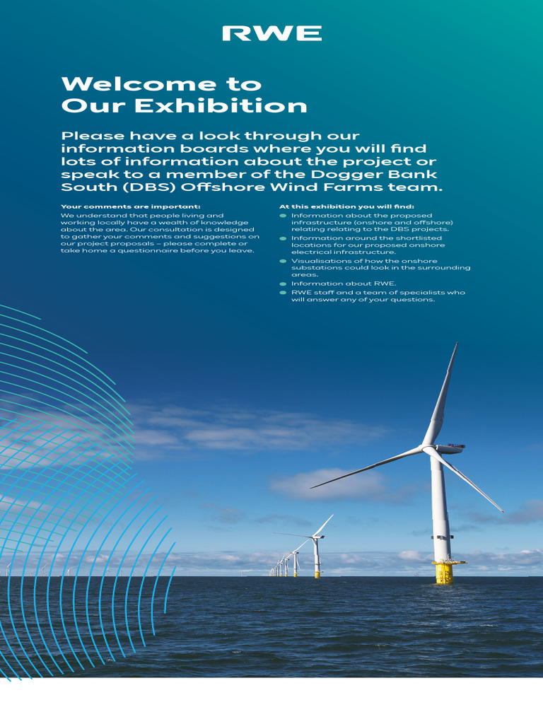 Rwe Dbs Exhibition Boards From Introductory Consultation | PDF | Offshore Wind Power | Wind Farm