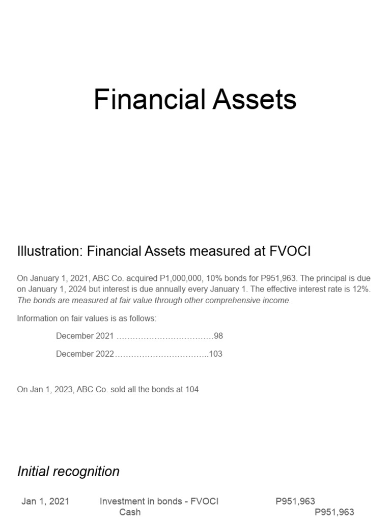 Financial Assets Measured at FVOCI | PDF | Interest | Investing