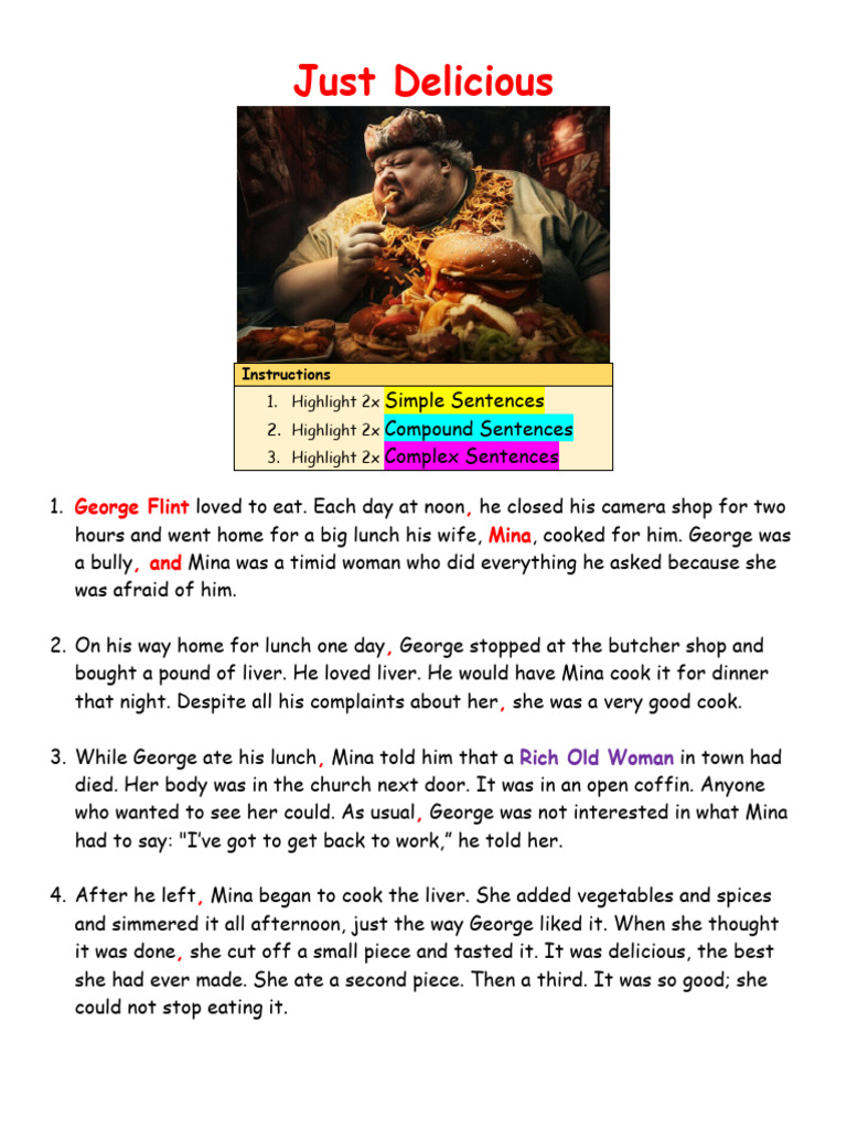 Just Delicious: A Scary Dinner Tale | PDF | Lunch