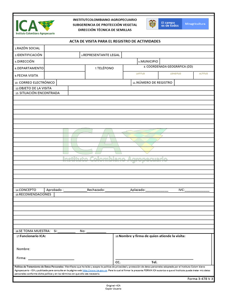 Forma 3-478 V.3 - Acta de Visita | PDF