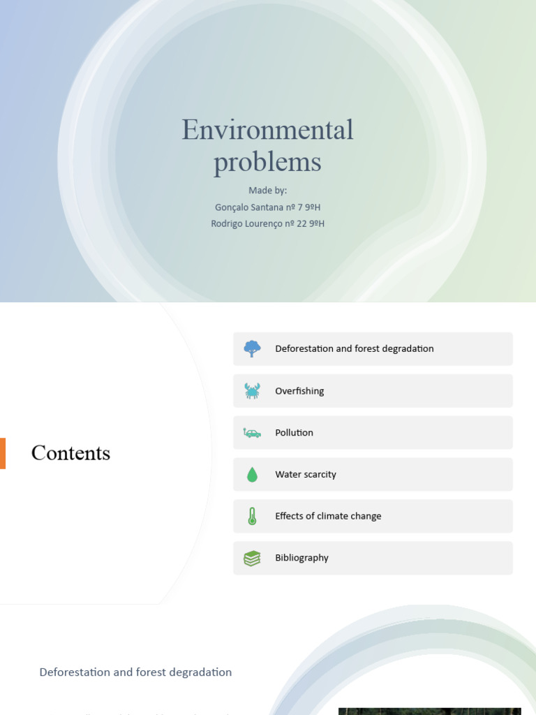 Environmental Problems Main | PDF | Environmental Degradation | Pollution
