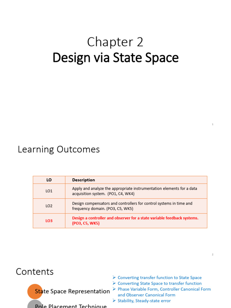 State Feedback Control Design (Part 1) | PDF | Control Theory | Matrix ... State Feedback Control Design (Part 1) | PDF | Control Theory | Matrix ...