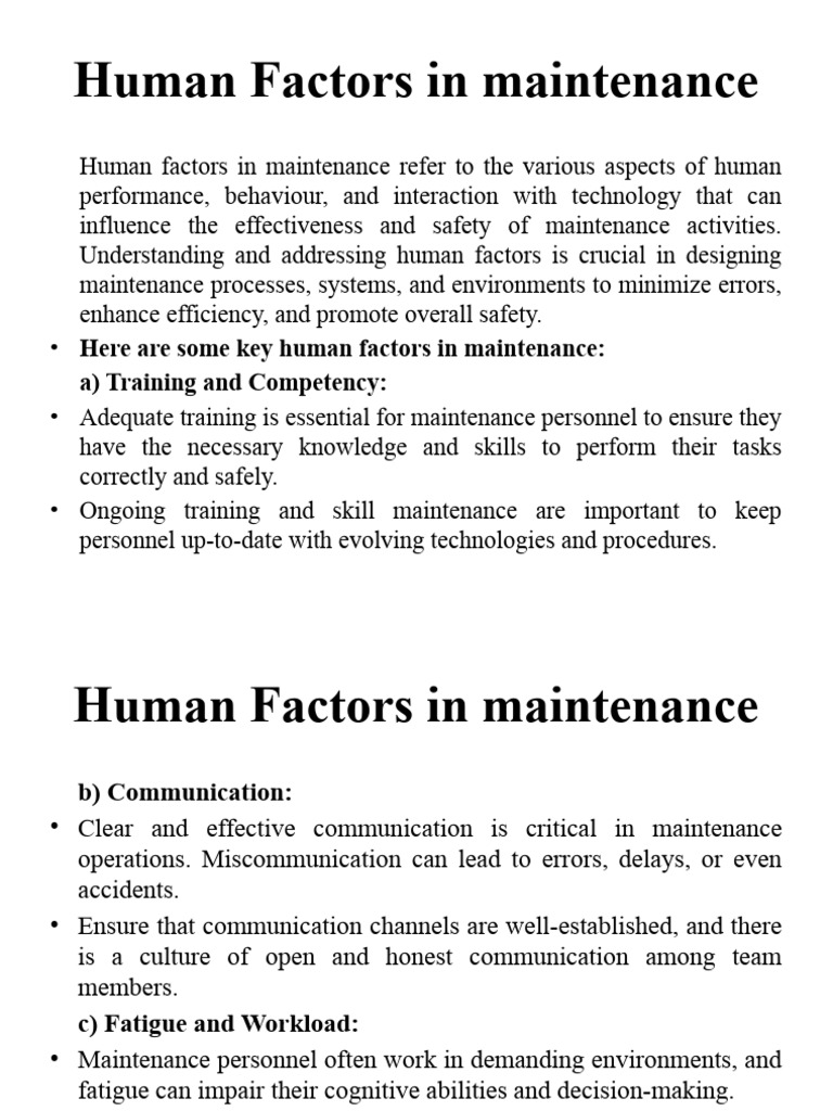 Unit No. 5 Maintenance Logistic Slideshare | PDF | Human Factors And Ergonomics | Simulation