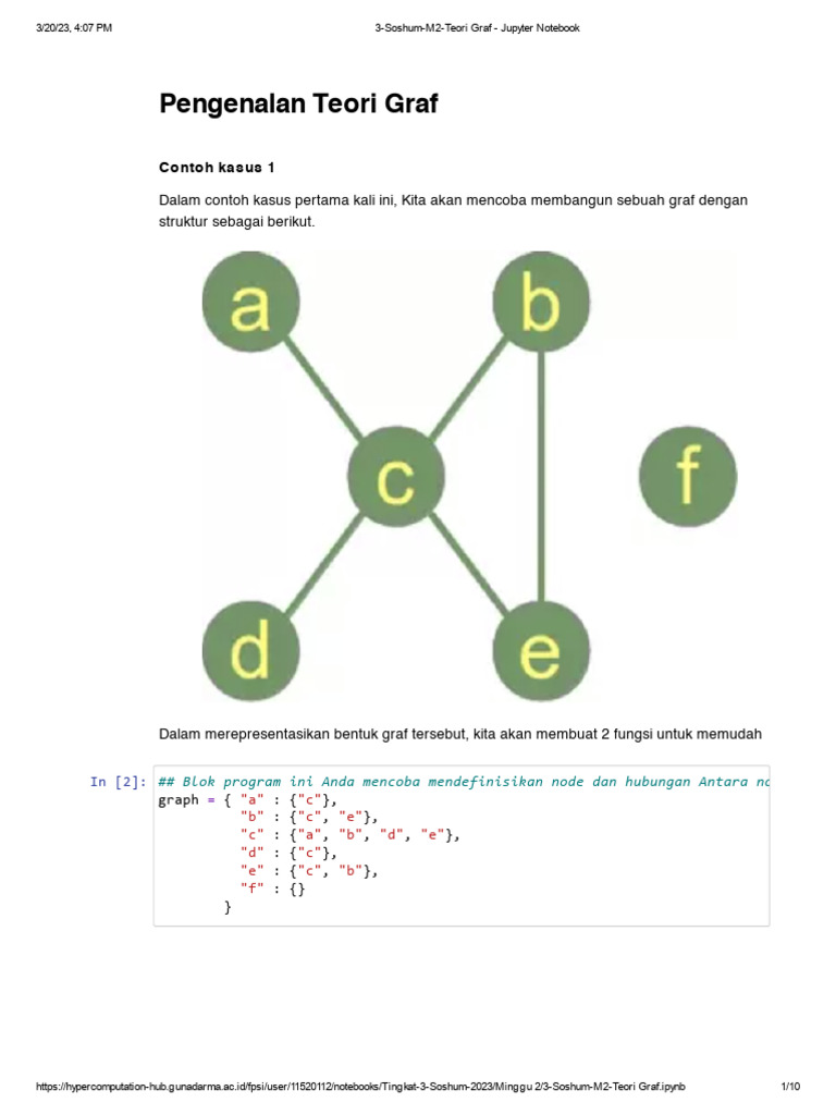 Yogga Bambang S - 11520112 - TEORI GRAF | PDF | Vertex (Graph Theory) | Theoretical Computer Science