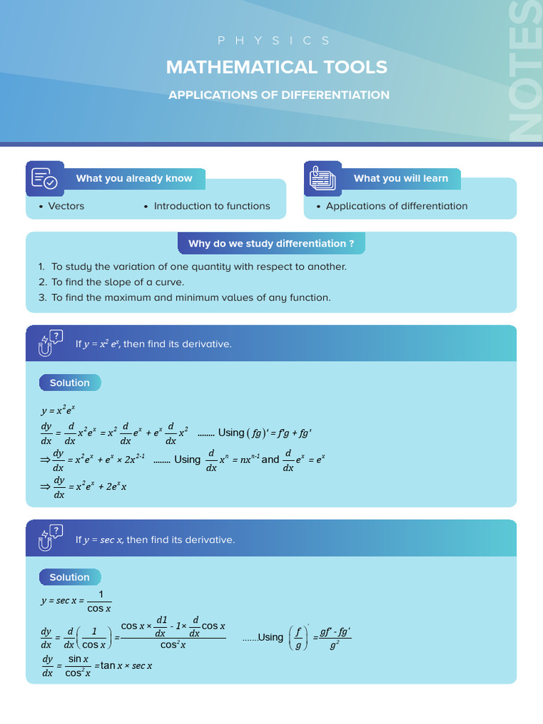 Class-11th Physics Byjus Topicwise Notes CH 1 - Applications of ...