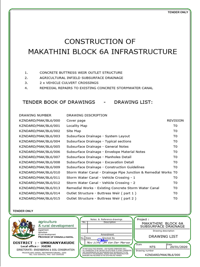 A4 - Drainage - Complete Drawing Set - 05-2020 | PDF | Stormwater ...