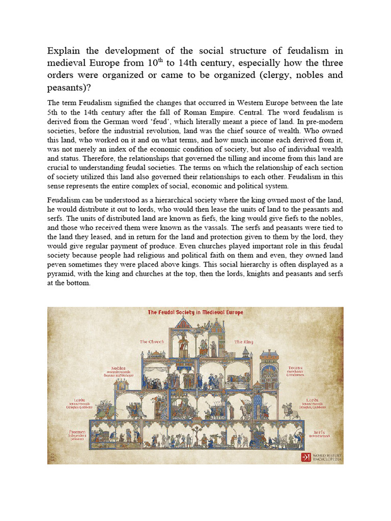 Feudalism's Social Structure in Europe | PDF | Serfdom | Feudalism