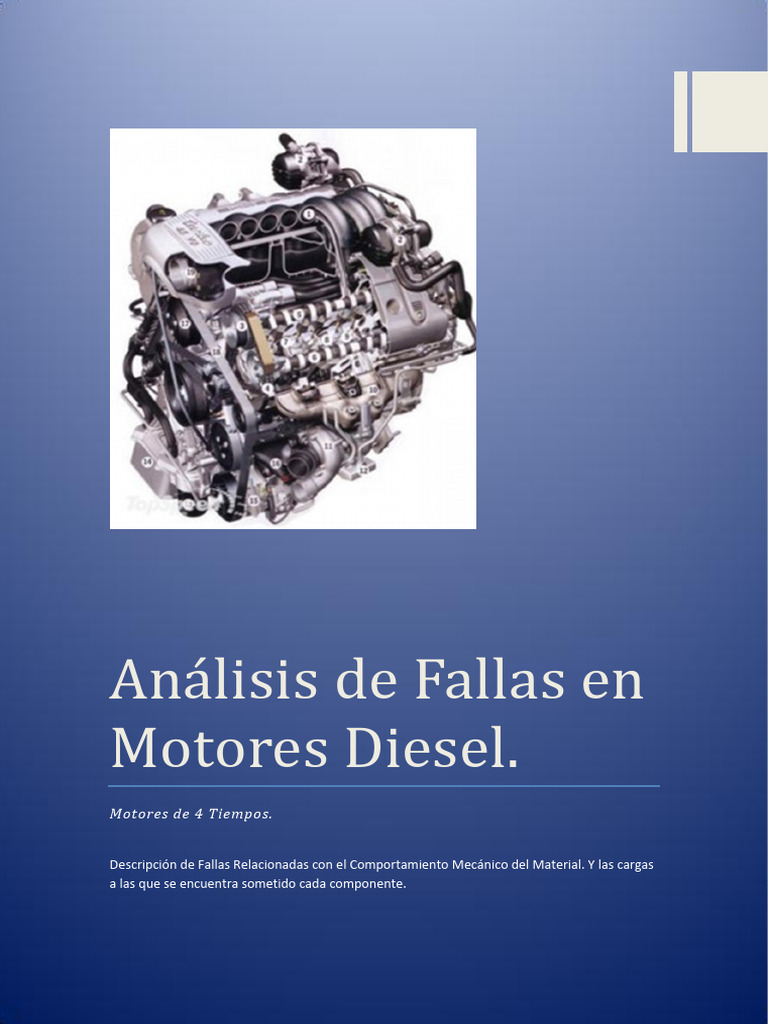 Análisis de Fallas en Motores Diesel | PDF | Pistón | Fatiga (material)