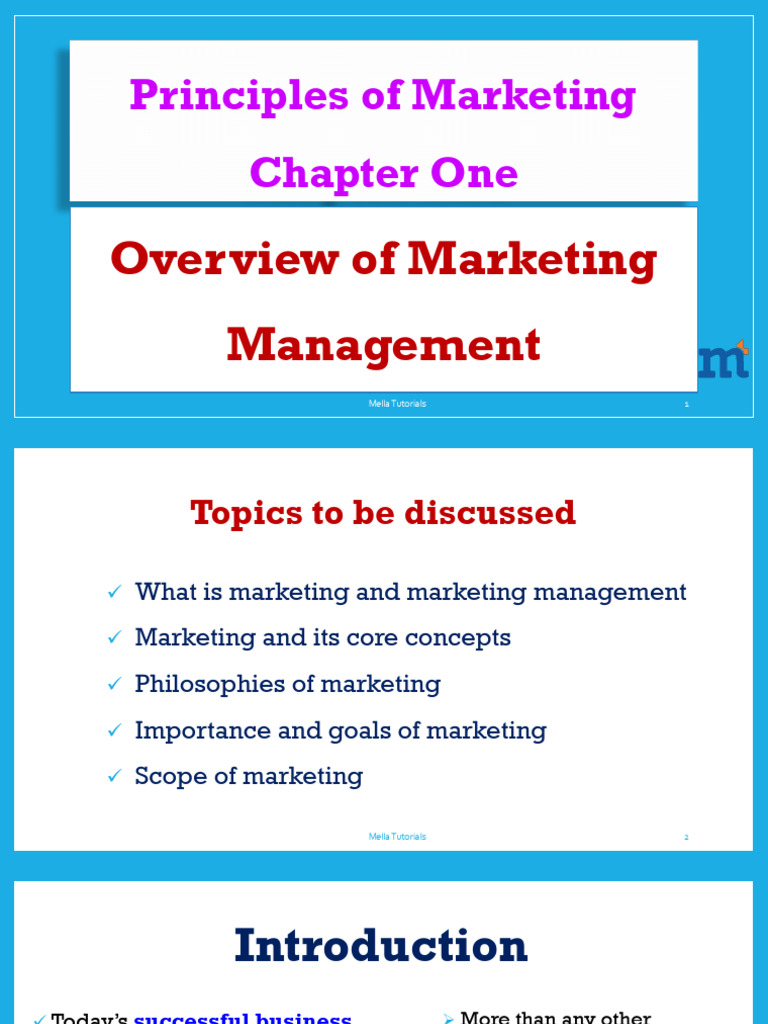 Principle of Marketing Full PPT (Mella Tutorials) | Download Free PDF ...