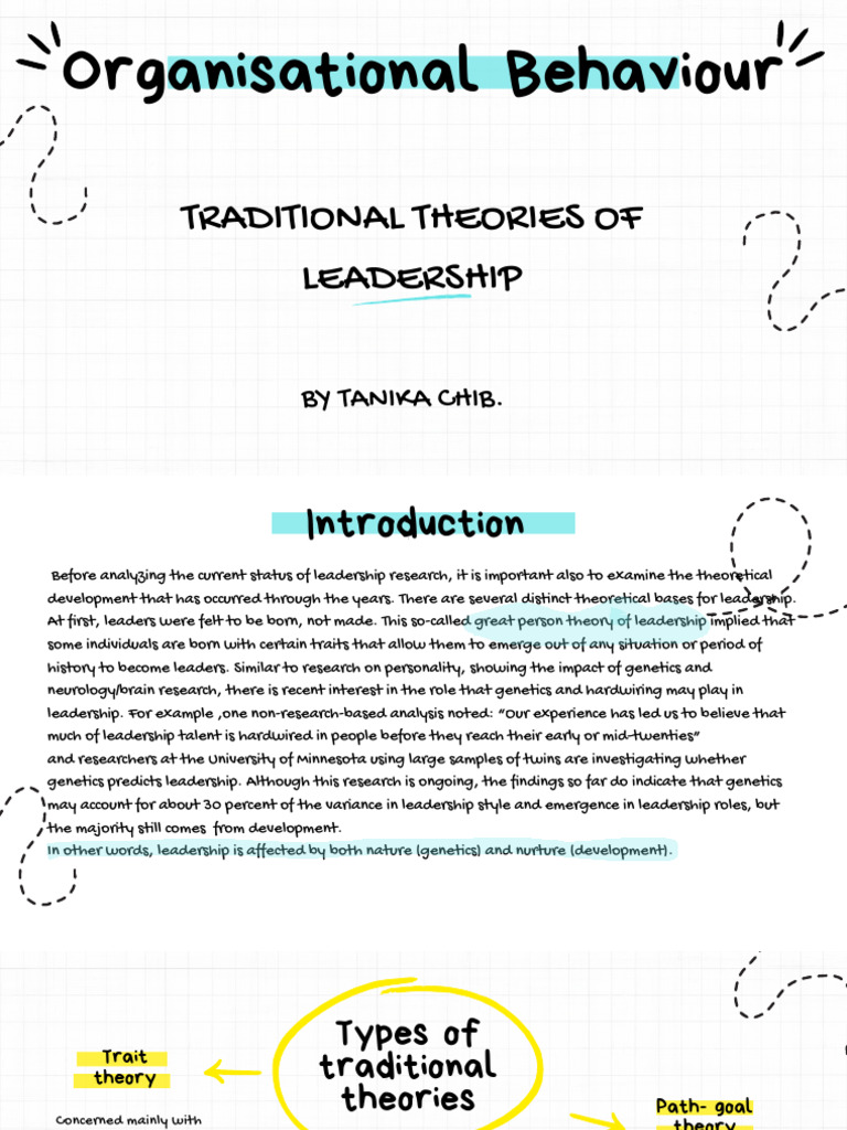 Traditional Theories | Download Free PDF | Leadership | Psychology