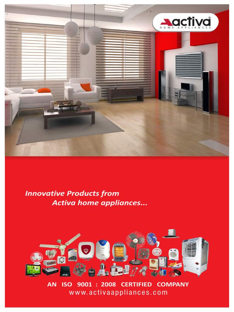 Activa Brochure | PDF | Water Heating | Refrigerator