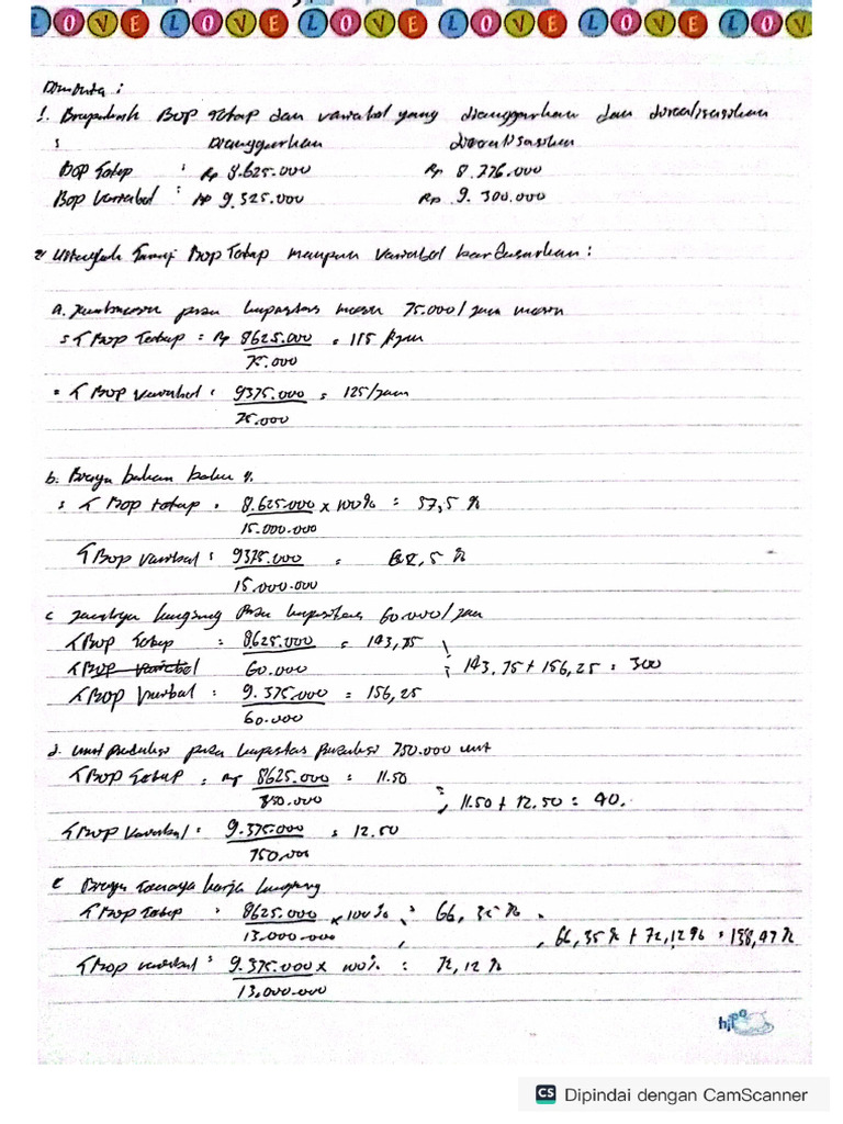 Tugas Akuntansi Biaya BOP | PDF