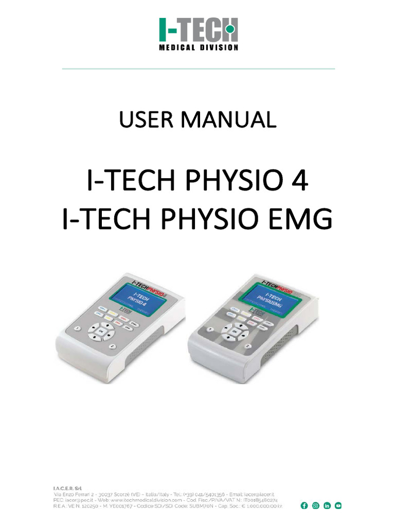 I Tech Physio 4 - I Tech Physio EMG Users Manual | PDF | Pain ...