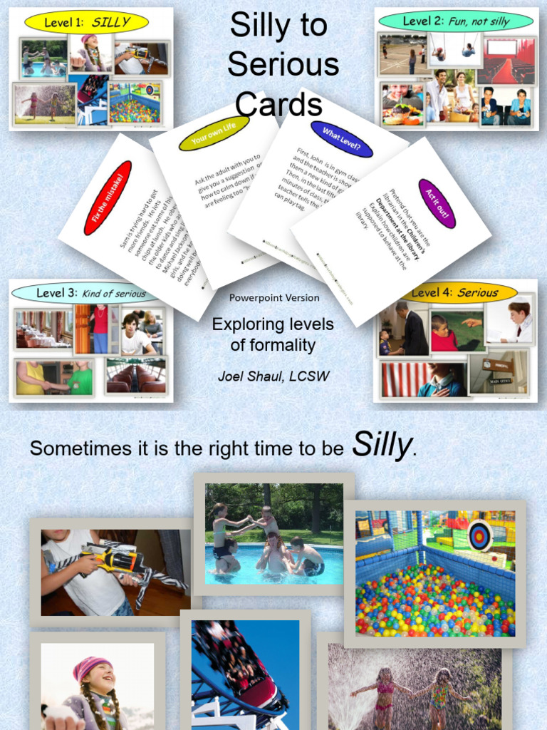 Silly To Serious Set PowerPoint Version | PDF