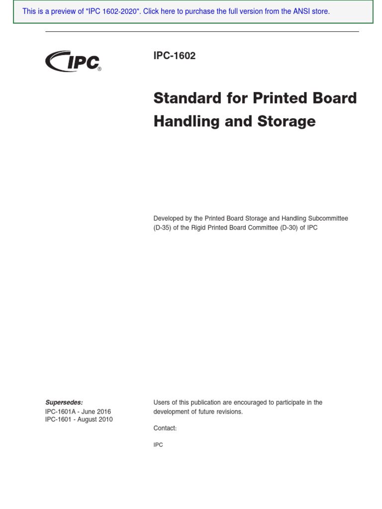 Preview IPC-1602 | PDF | Materials | Physical Sciences