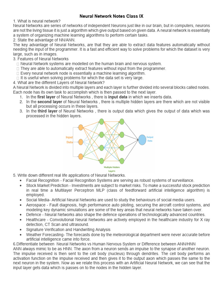 Part-B Unit-3 Neural Networks | PDF | Artificial Neural Network | Neuron