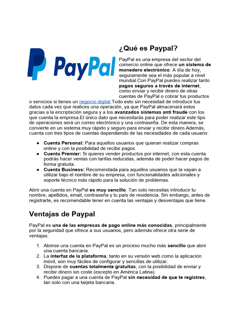 Pay Pal | PDF | Pay Pal | Industrias de servicio