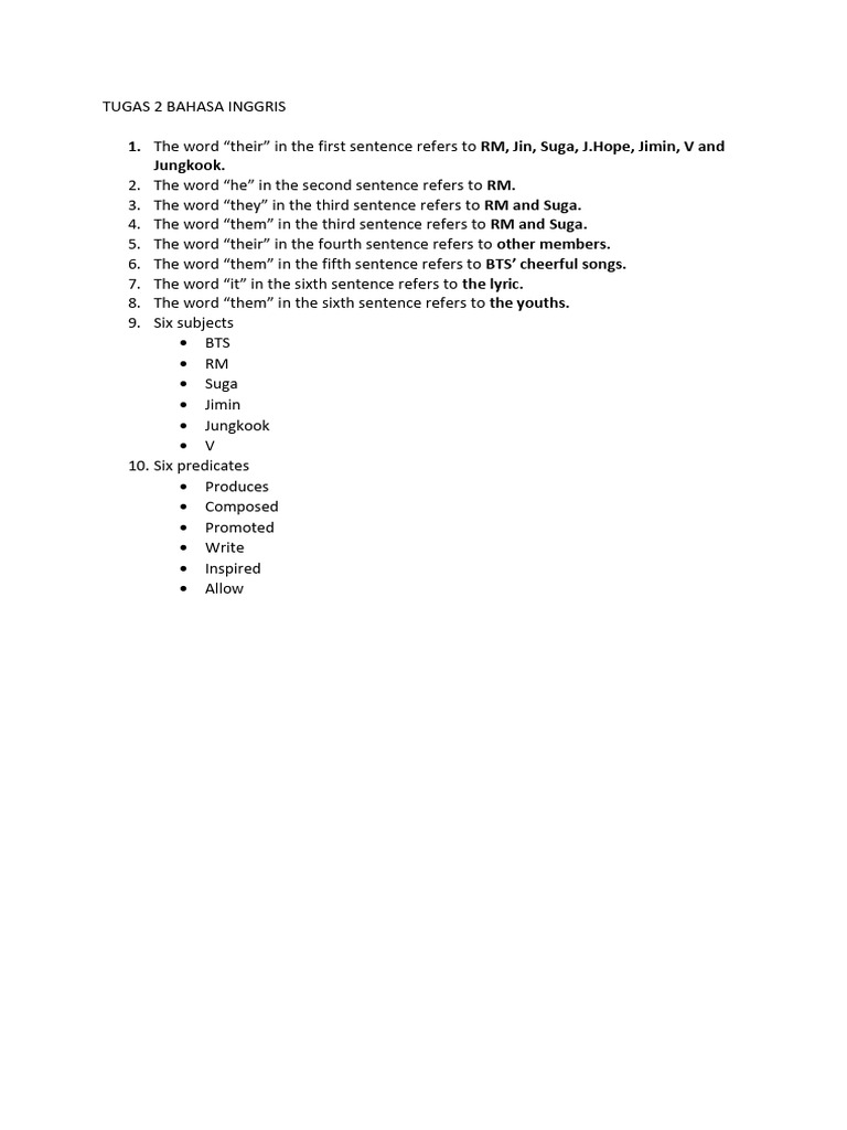 Tugas 2 Bahasa Inggris | PDF