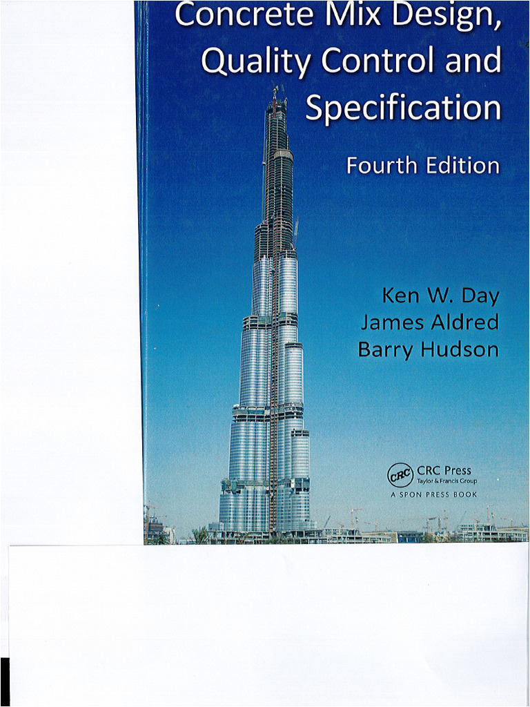 Concrete Mix Design, Quality Control and Specification | PDF
