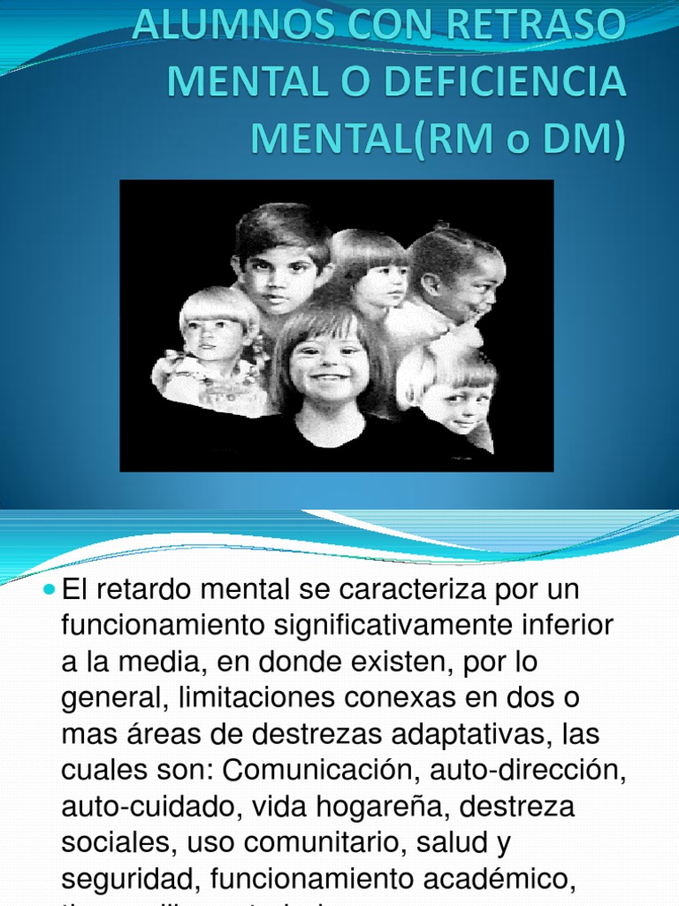 Retraso Mental o Deficiencia Mental (RM o | PDF | Relaciones personales ...