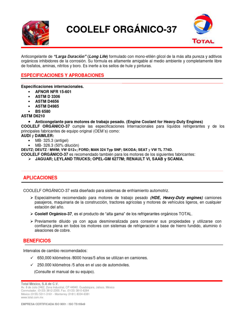 D1L Coolelf Orgánico-37 | PDF | Materiales | Sustancias químicas