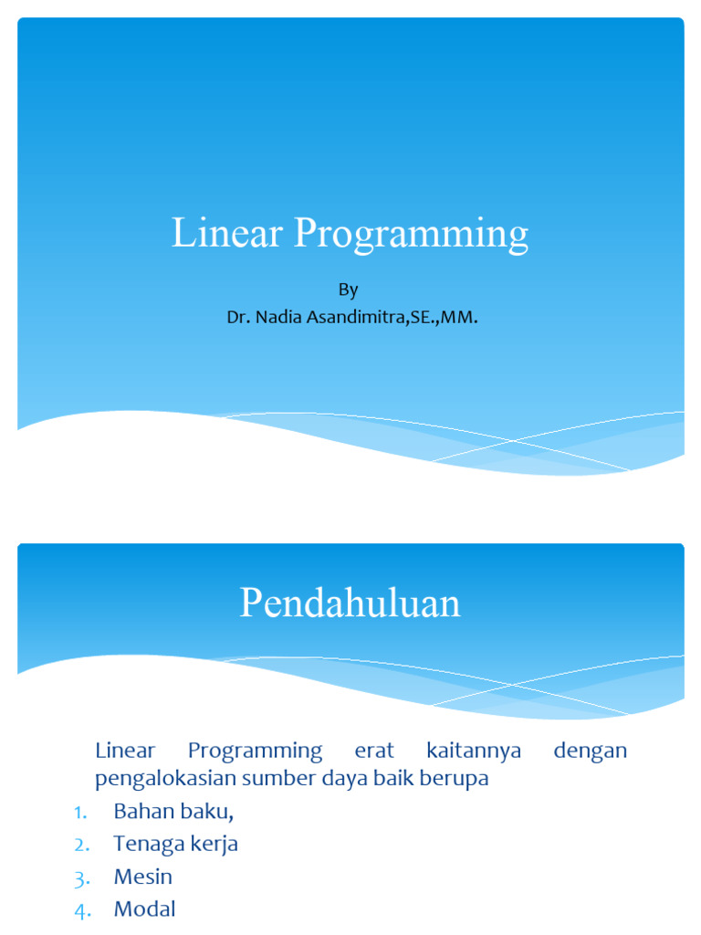 Linear Programming | PDF